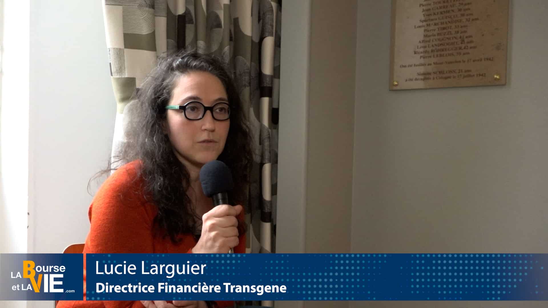 Lucie Larguier Directrice Financière Transgene :"La stratégie reste ...